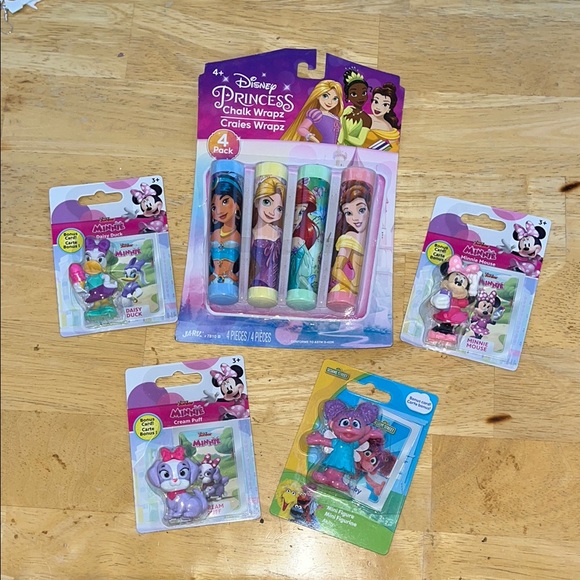 Disney | Toys | Nwt Bundle Princess Chalk Minnie Cream Puff Daisy Abby ...